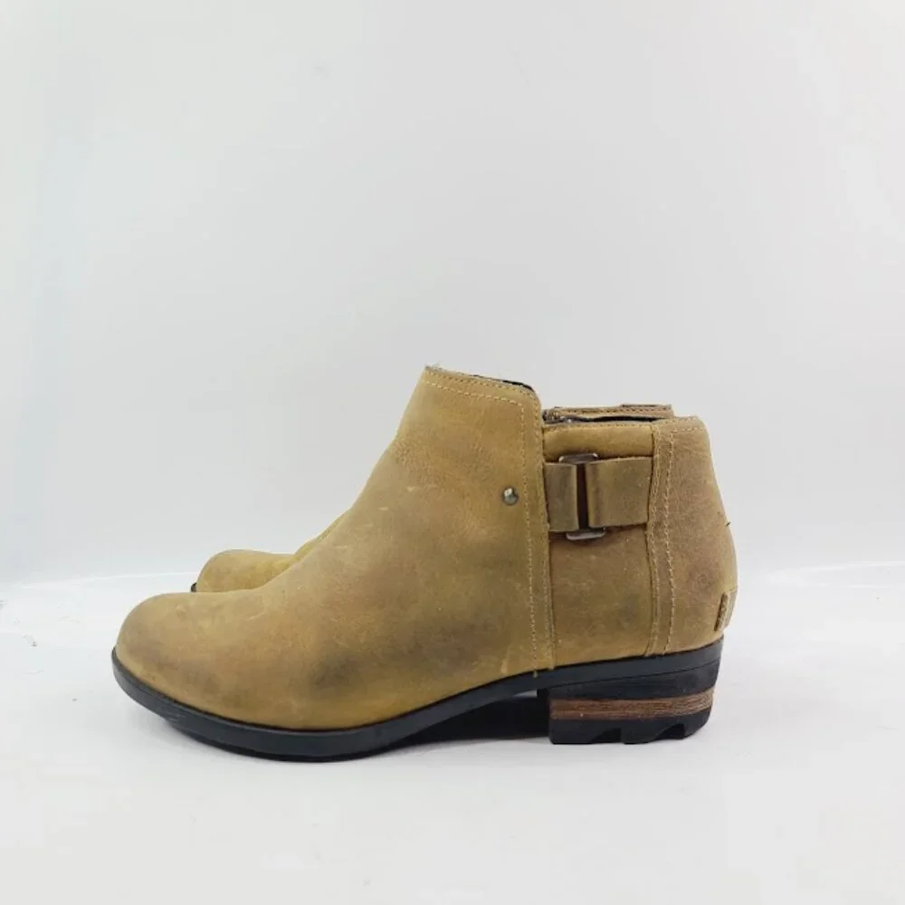 Sorel | Shoes | Sorel Womens Tan Lolla Leather Classic Ankle Moto ...